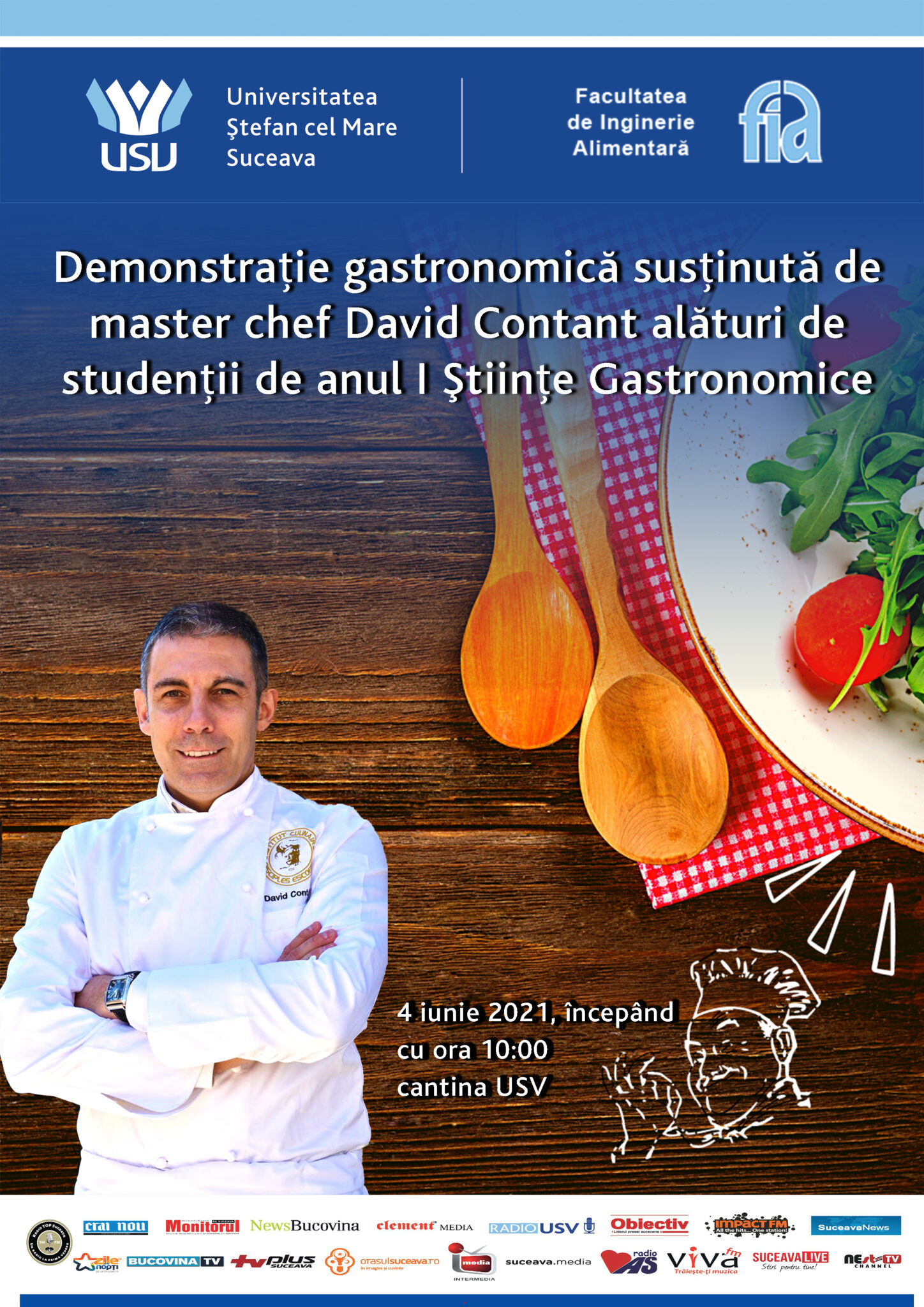 Demonstrație gastronomică susținută de master chef David Contant ...